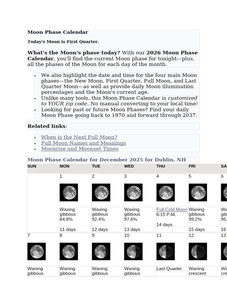 Moon Phases | PDF | Apsis | Moon