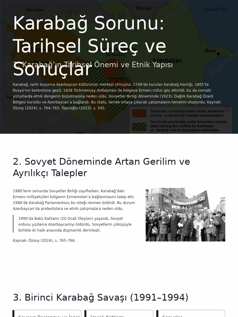 Karabag Sorunu Tarihsel Surec Ve Sonuclar | PDF