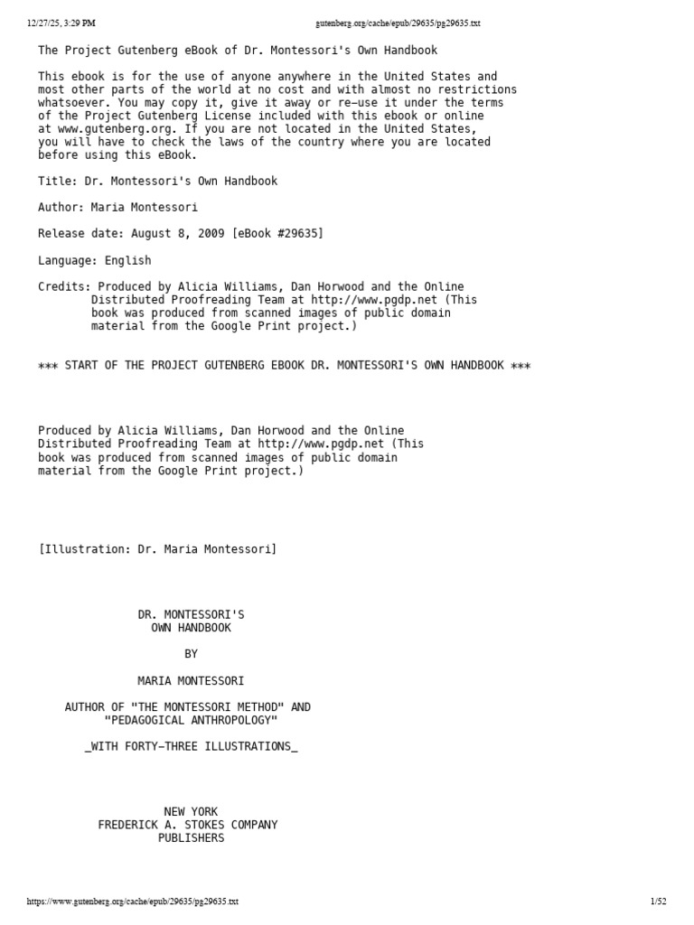 Dr Montessori handbook | PDF | Chair | Furniture