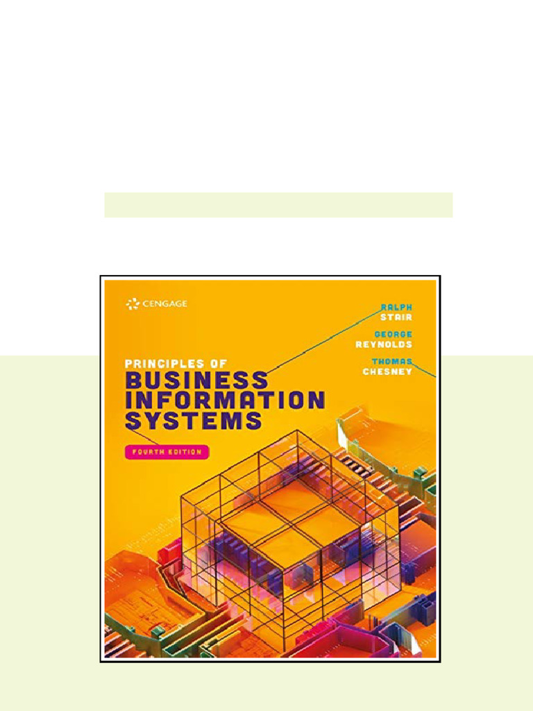 (Ebook) Principles of Business Information Systems by Ralph Stair ...