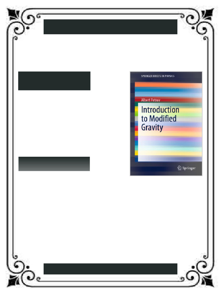 Introduction to Modified Gravity Albert Petrov eBook complete package ...
