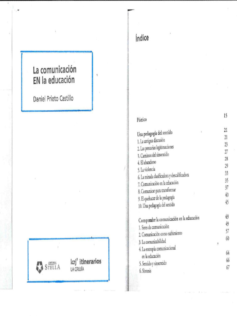 Prieto Castillo, Daniel - La Comunicación en La Educación - _rotated | PDF