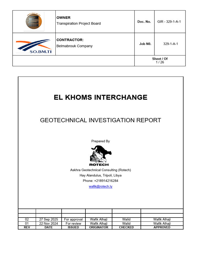 Final Geotechnical Report - Belmabrouk - Alkums Bridge | PDF ...