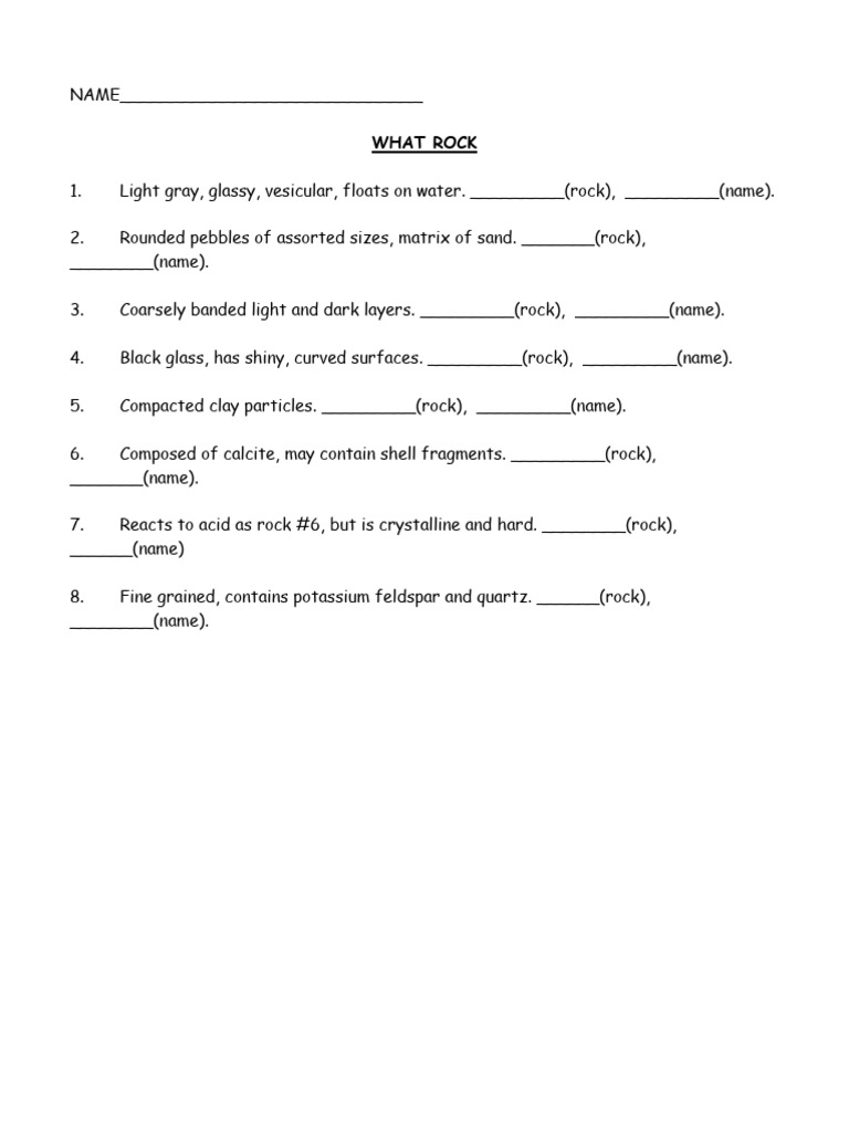 All Rock Flow Chart What Rock Ds | PDF
