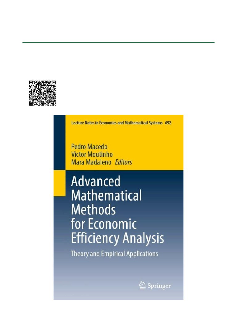 Advanced Mathematical Methods for Economic Efficiency Analysis Theory ...