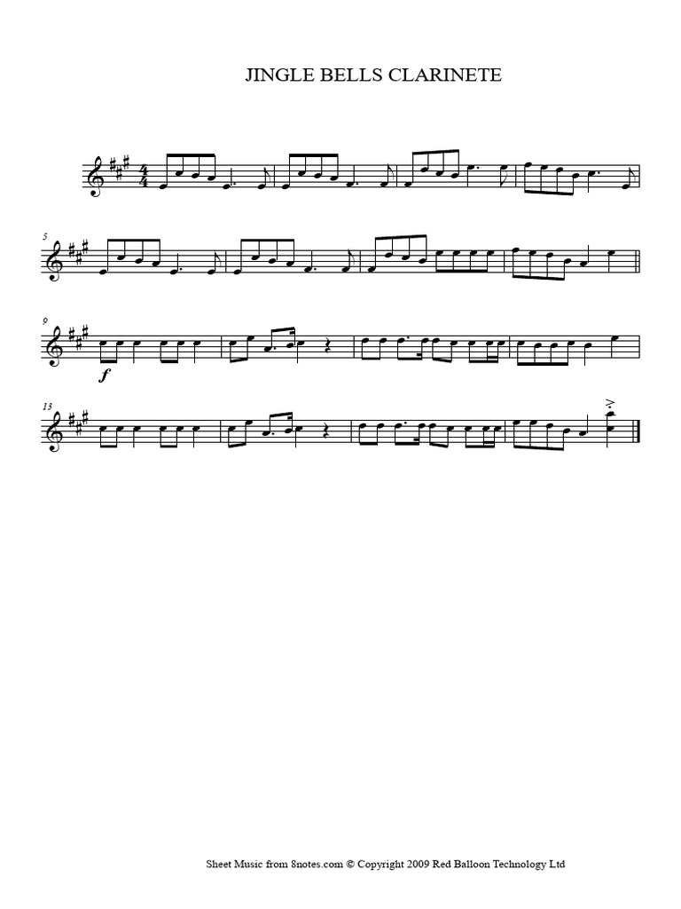 Jingle Bells CLARINETE | PDF