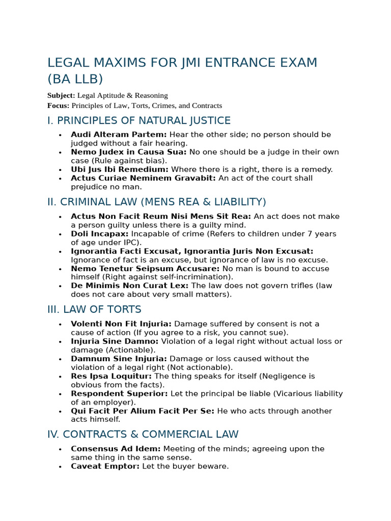 Legal Maxims | PDF