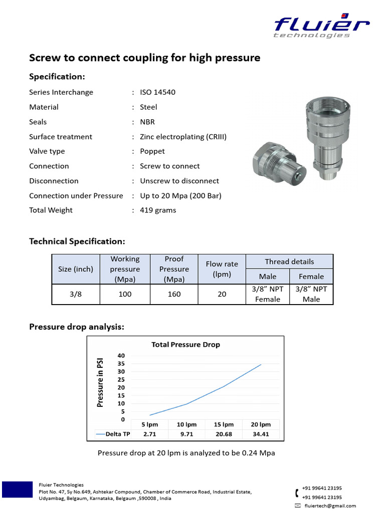 Hydraulic Quick Change Coupling Specification Final | PDF