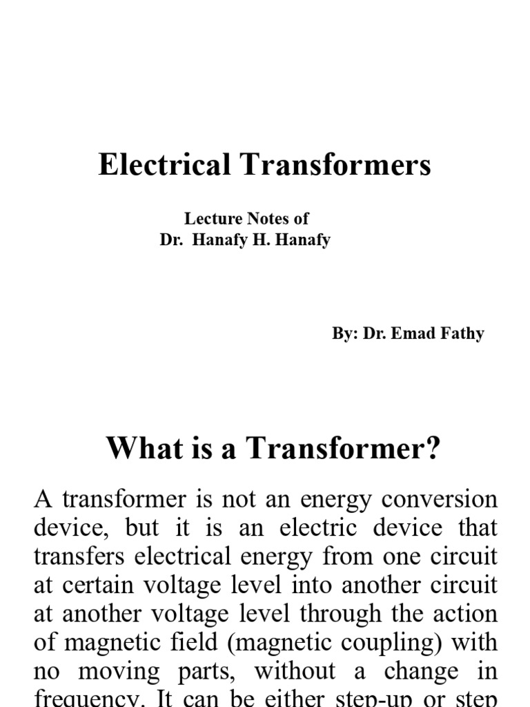 Understanding Electrical Transformers | PDF | Transformer | Physical ...