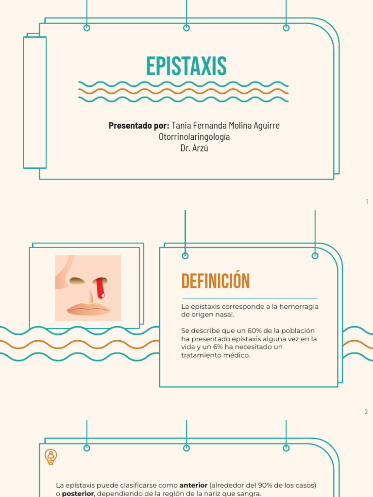 Causas y Tratamiento de Epistaxis | PDF | Nariz humana | Sangrado