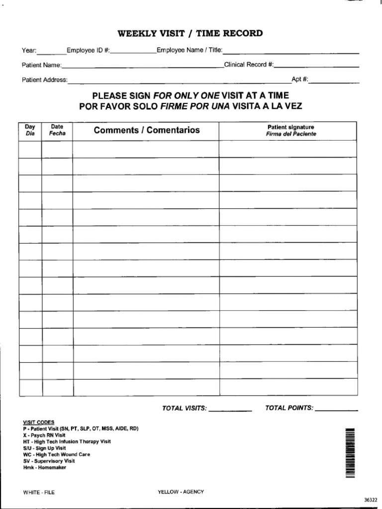 Med Care Sign in Sheet | PDF