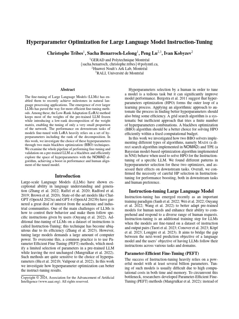 Hyperparameter Tuning for LLMs | PDF | Mathematical Optimization ...