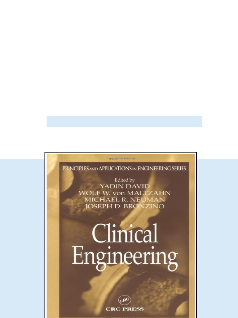 (Ebook) Clinical Engineering (Principles and Applications in ...