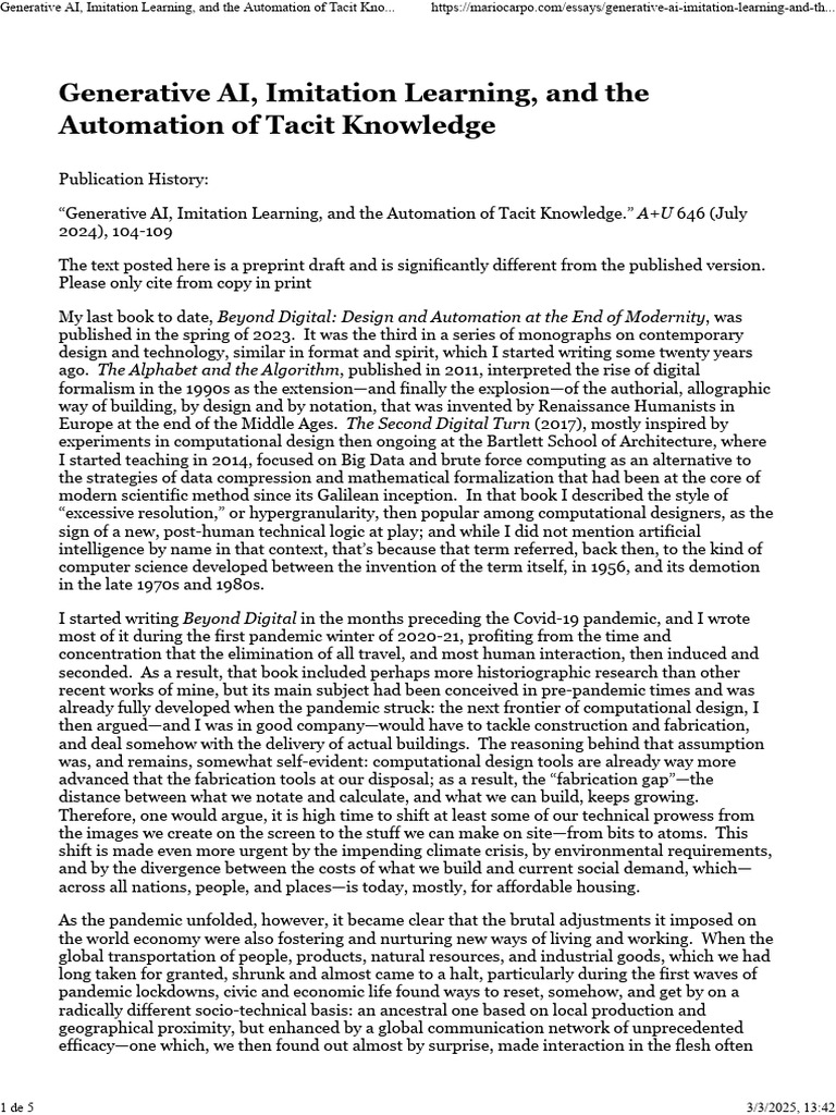 Generative AI and Tacit Knowledge Automation | PDF | Artificial ...