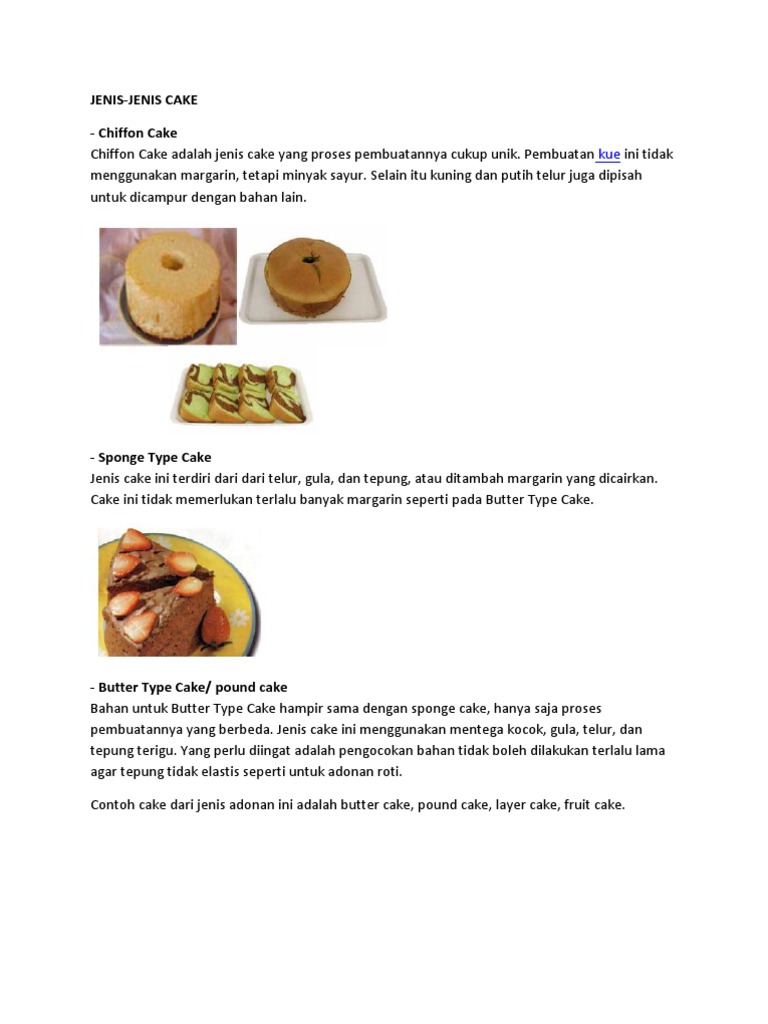 Jenis Jenis Cake | PDF