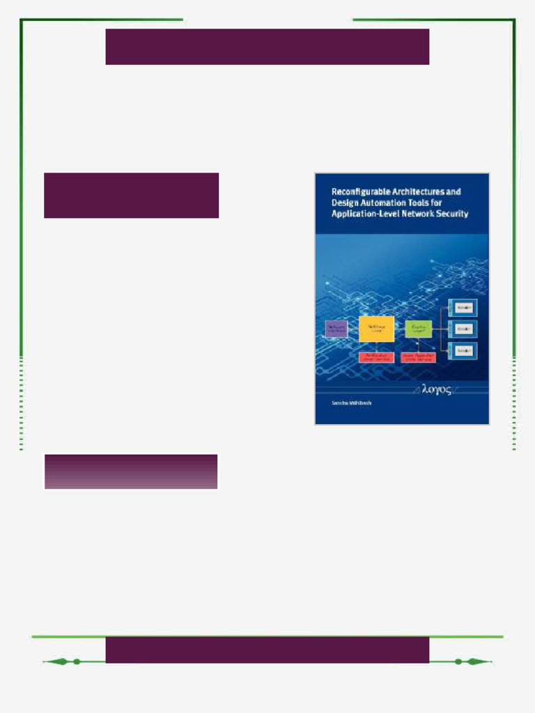Reconfigurable Architectures and Design Automation Tools for ...