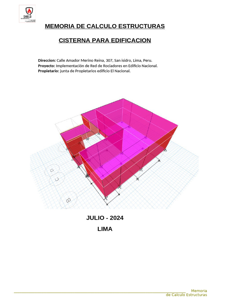 Memoria Calculo Estructural Cisterna - He-05!07!2024 | PDF | Análisis ...