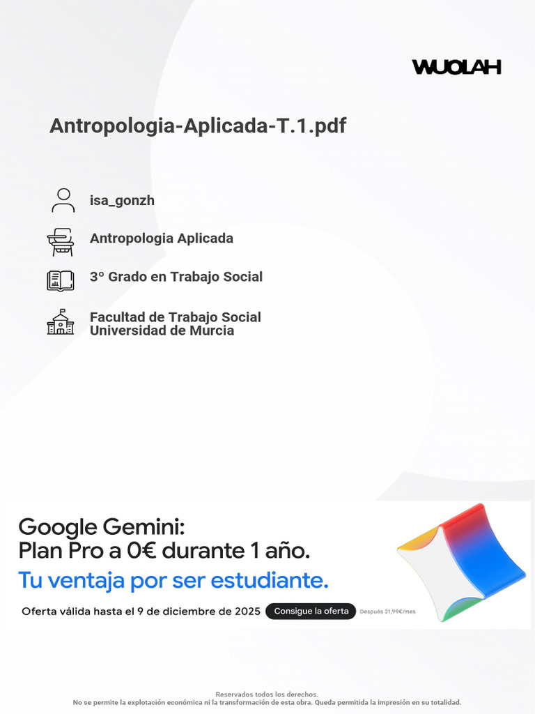 TEMA 1 | PDF | Antropología | Evolución