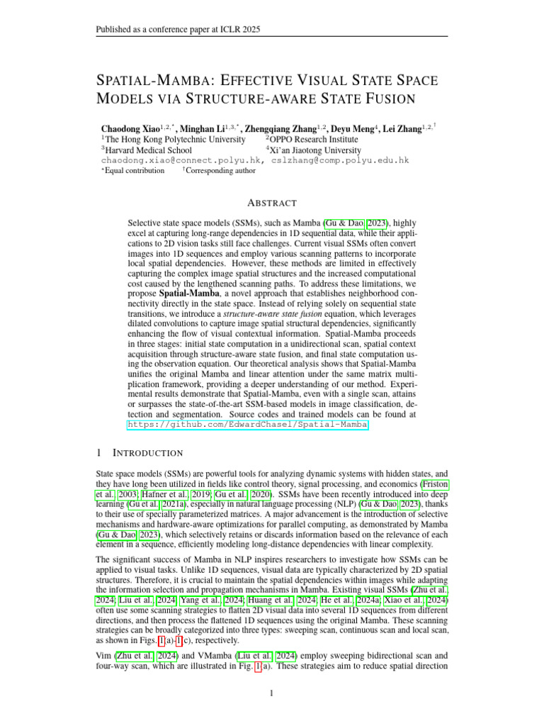 Spatial-Mamba: Advanced Visual SSMs | PDF | Discrete Time And ...