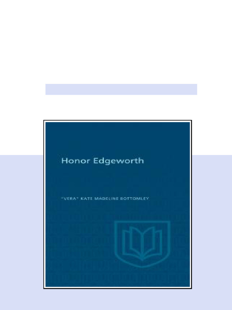 (Ebook) Honor Edgeworth by Kate Madeleine Bottomley; Douglas Lochhead ...