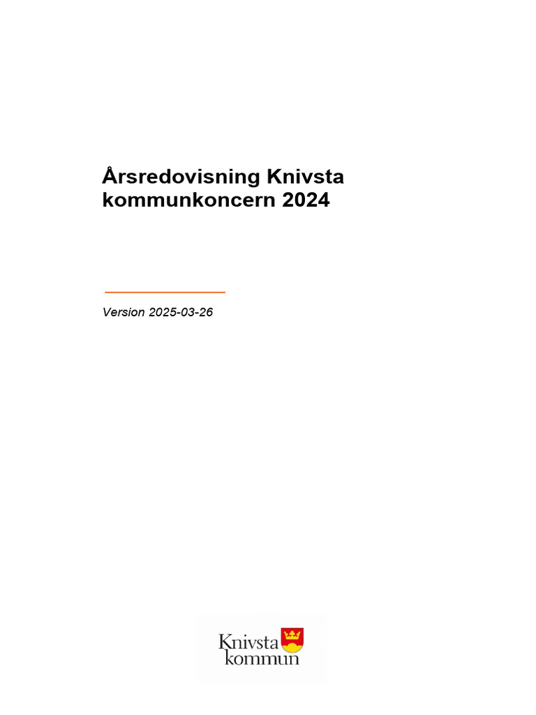 Årsredovisning 2024 Knivsta kommun | PDF