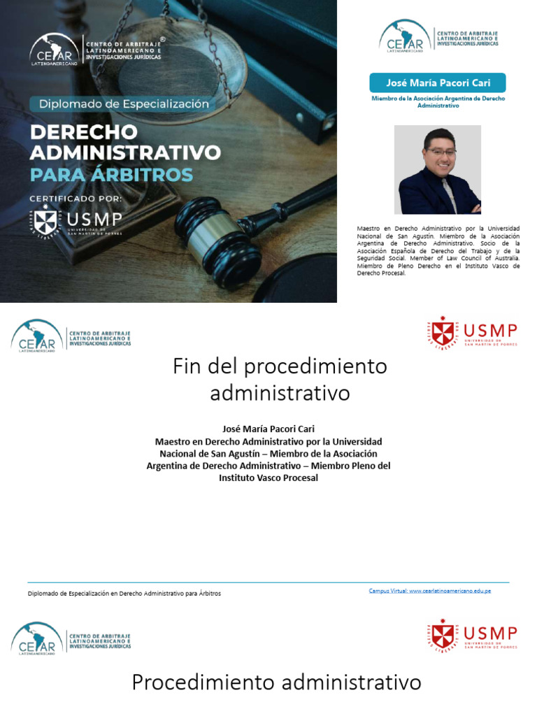 FIN DEL PROCEDIMIENTO ADMINISTRATIVO - AUTOR JOSÉ MARÍA PACORI CARI ...