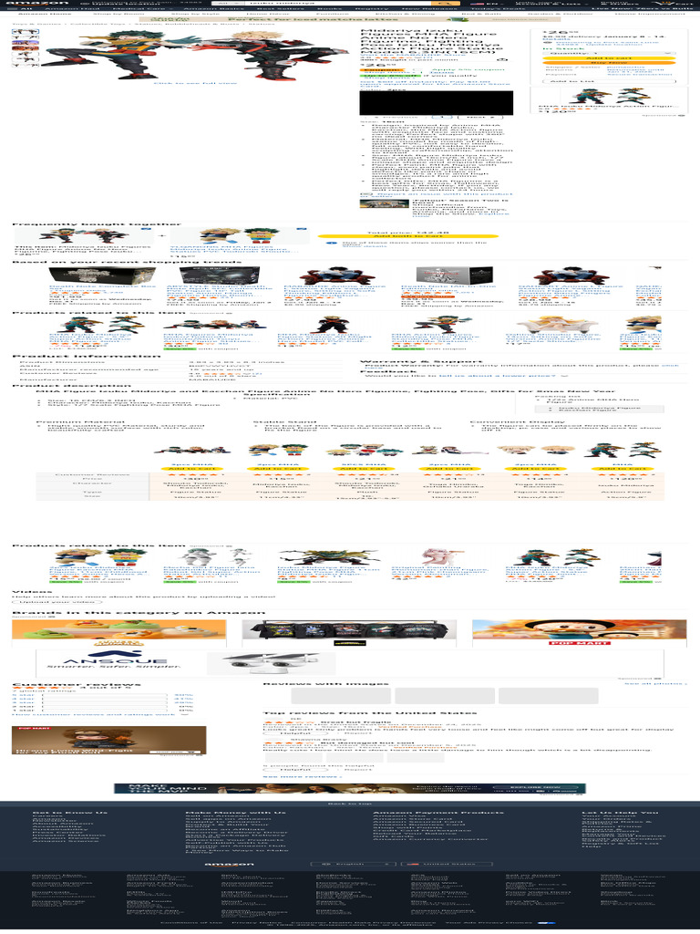 Amazon.com Midoriya Izuku Figures MHA Figure Anime No Hero Figurine ...