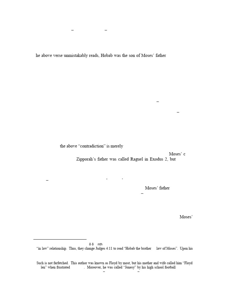Understanding Hobab's Identity in Scripture | PDF | Moses | Book Of Exodus