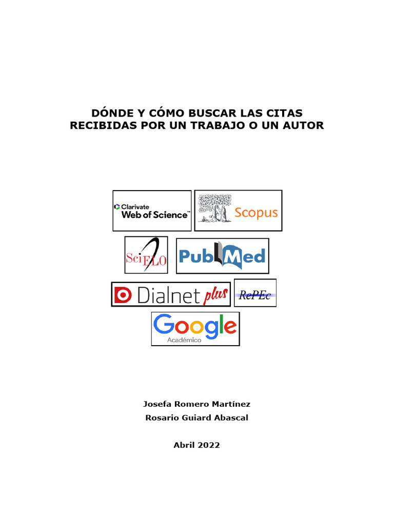 Cómo Buscar Citas de Publicaciones Académicas | PDF | Bibliografía ...