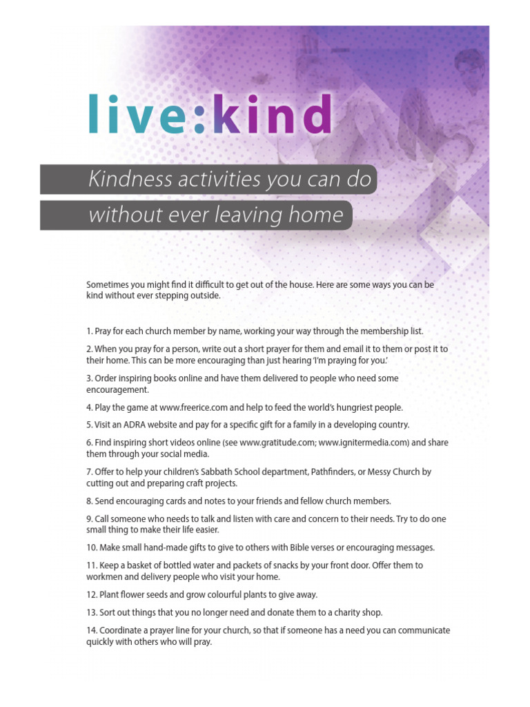 Live Kind from Home | PDF