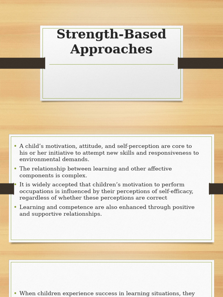 Strength Based Approaches | PDF