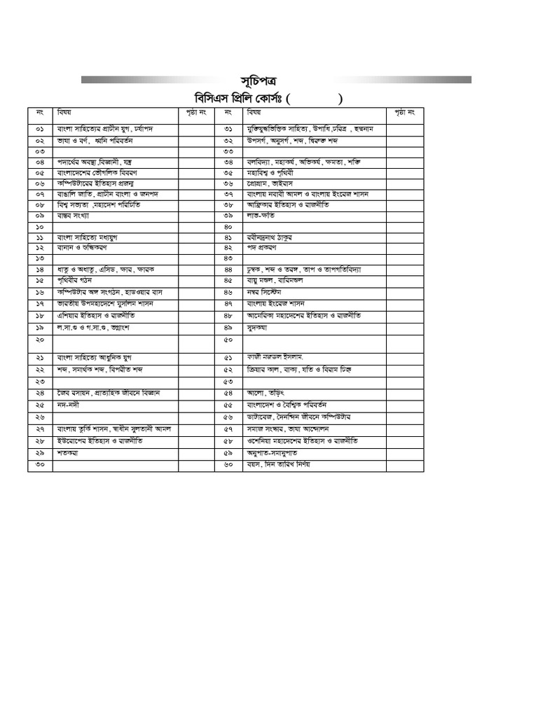 BCS Lecture Sheet | PDF | English Literature