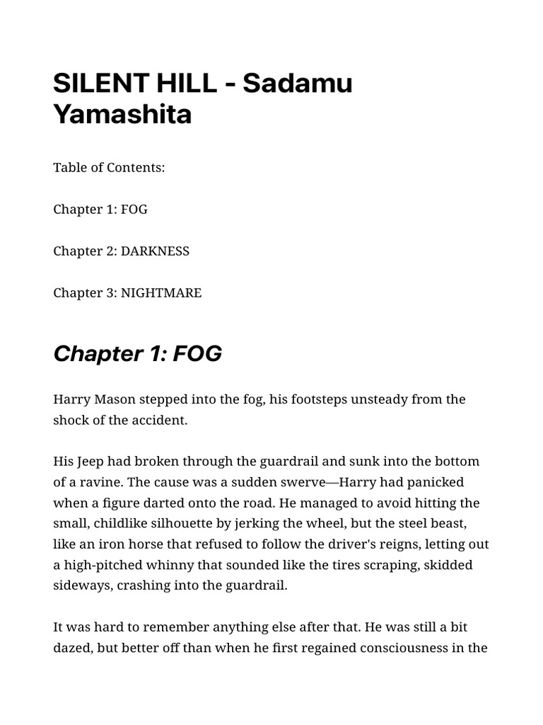 Silent Hill: A Father's Desperate Search | PDF