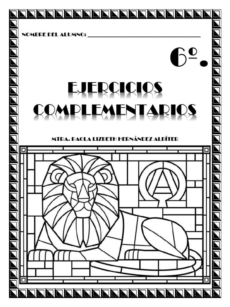 6o. B-CUADERNILLO DE EJERCICIOS | PDF