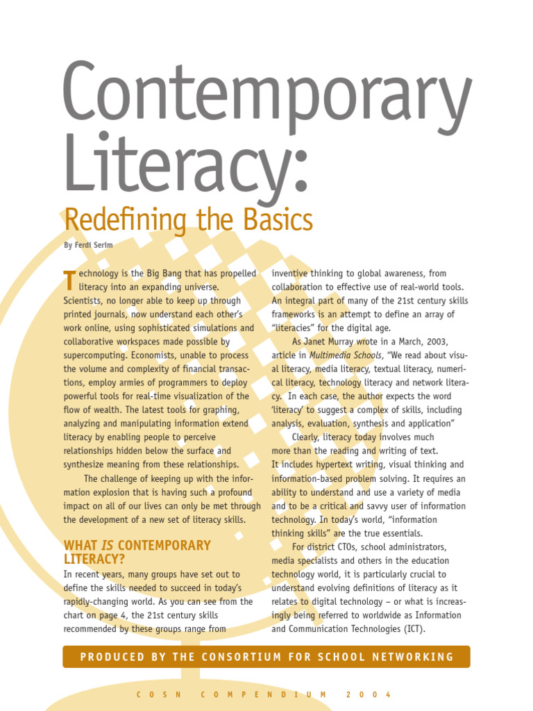 Contemporary Literacy | PDF | Literacy | Information And Communications ...