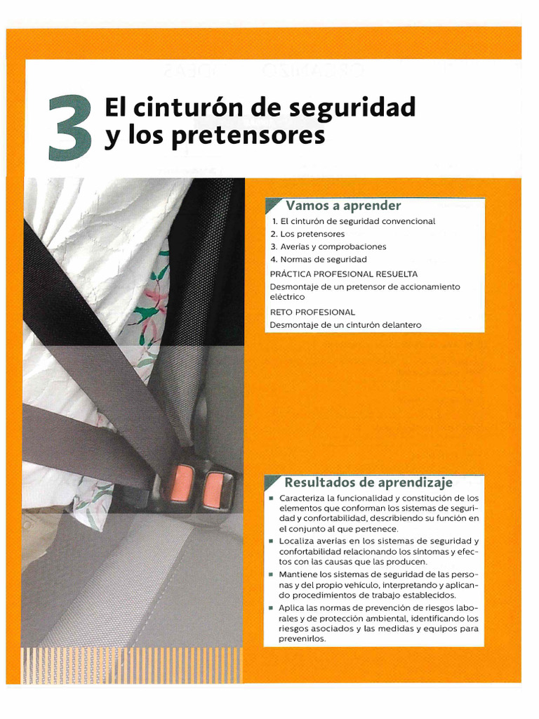SSC- UT3- El cinturón de seguridad y los pretensores. OK | PDF | Airbag ...