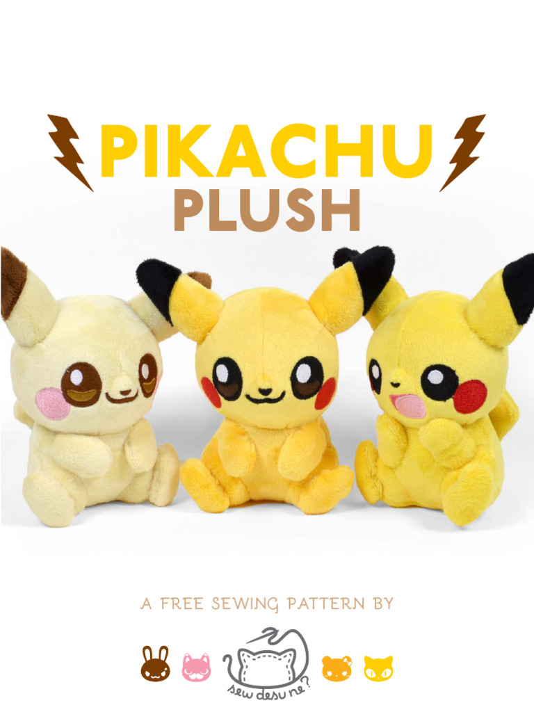 PIKACHU BEBE PELUCHE | PDF | Sewing | Seam (Sewing)