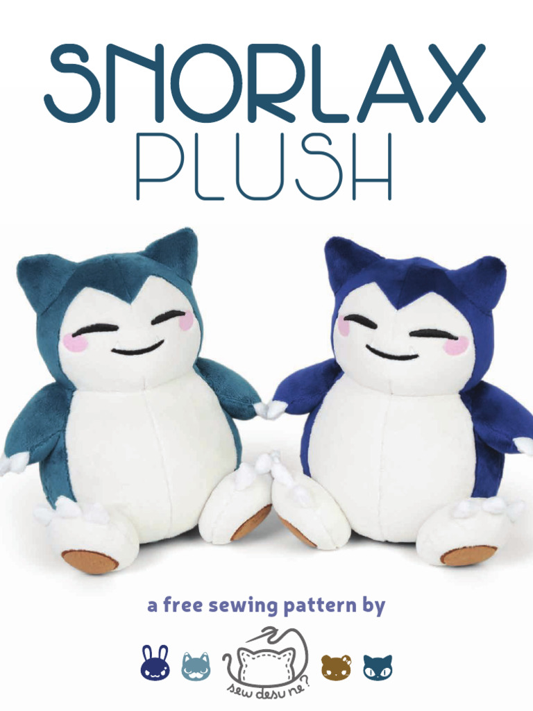 SNORLAX PELUCHE | PDF | Sewing | Seam (Sewing)