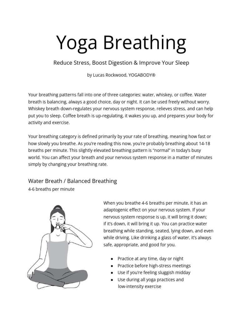 Breathing Techniques for Stress Relief | PDF | Breathing | Sleep