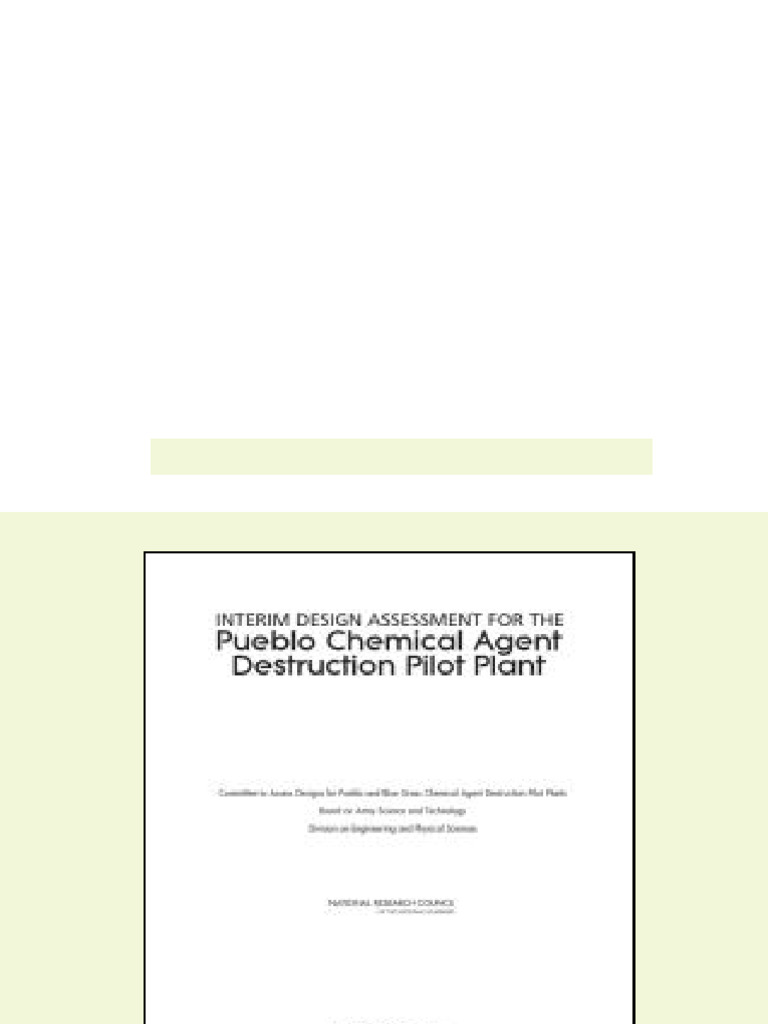 (Ebook) Interim Design Assessment for the Pueblo Chemical Agent ...