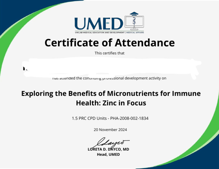Unilab, Inc Certificate | PDF