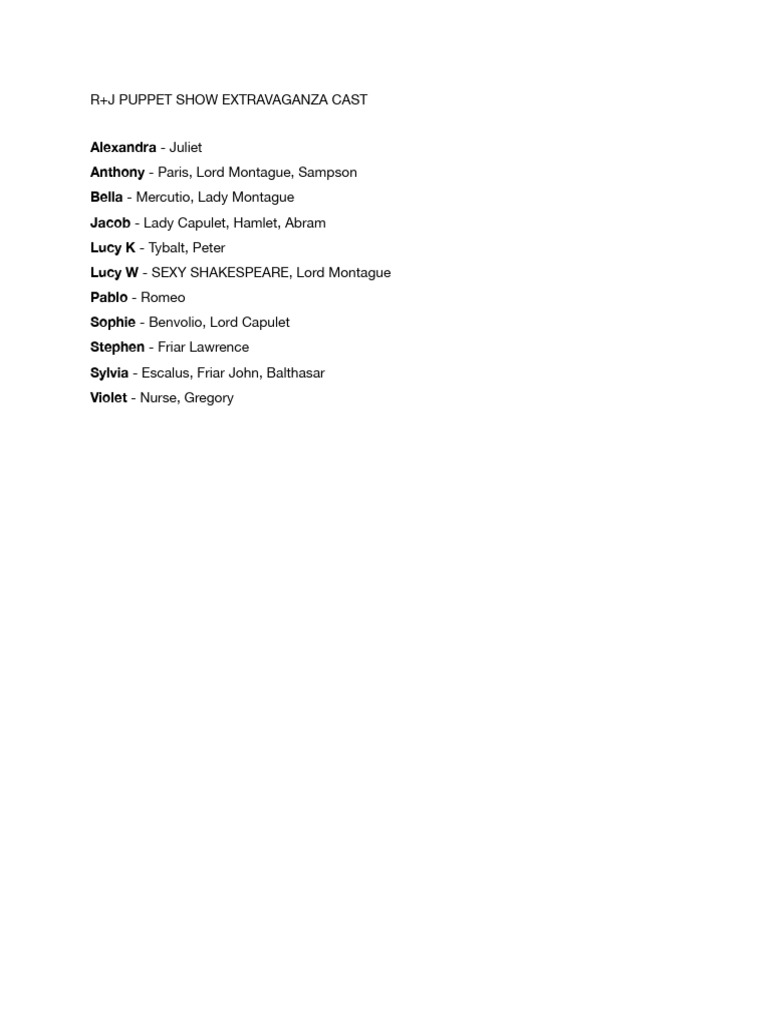 Puppet Cast | PDF
