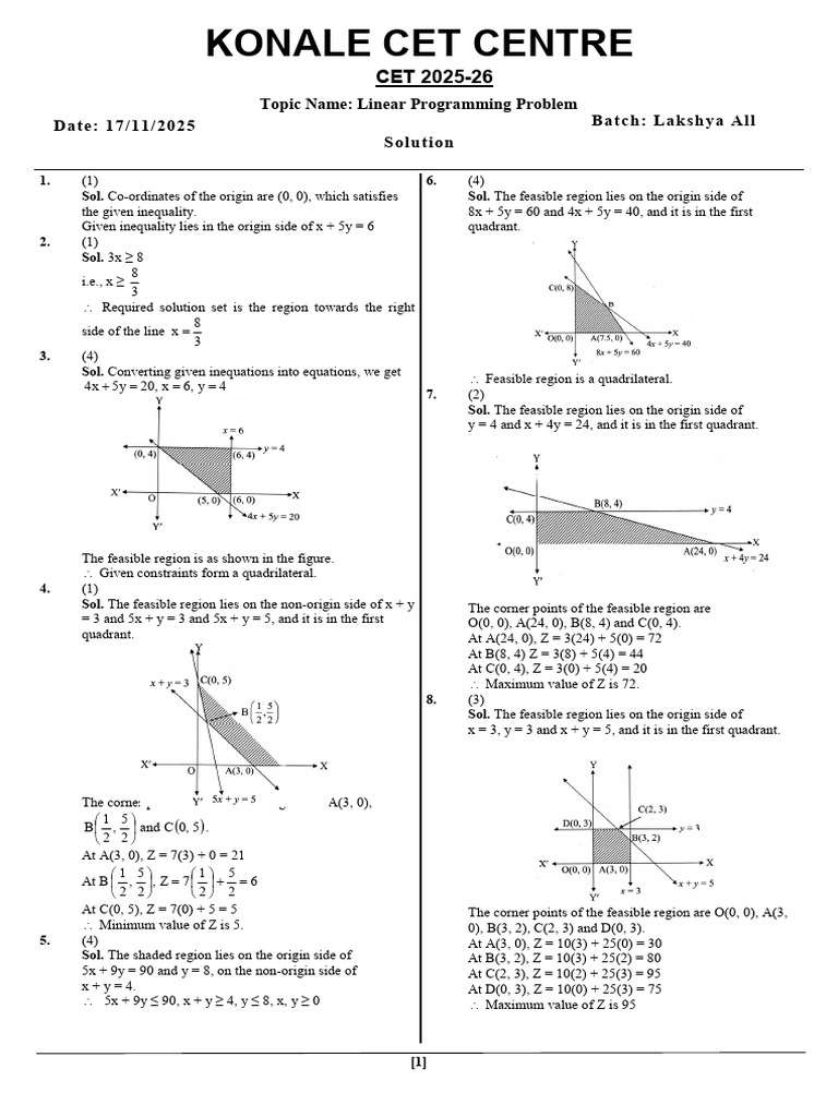 17-11-2025 Linear Programming_A _sol | PDF | Mathematics Of Computing ...