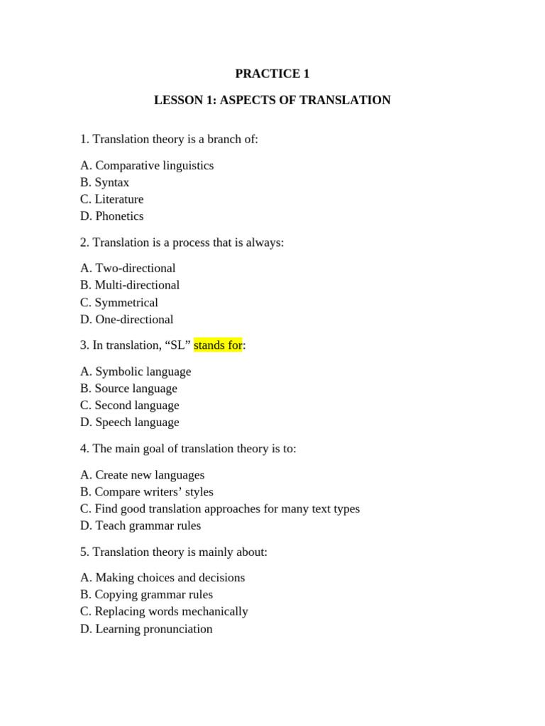 Key Concepts in Translation Theory | PDF | Translations | Linguistics