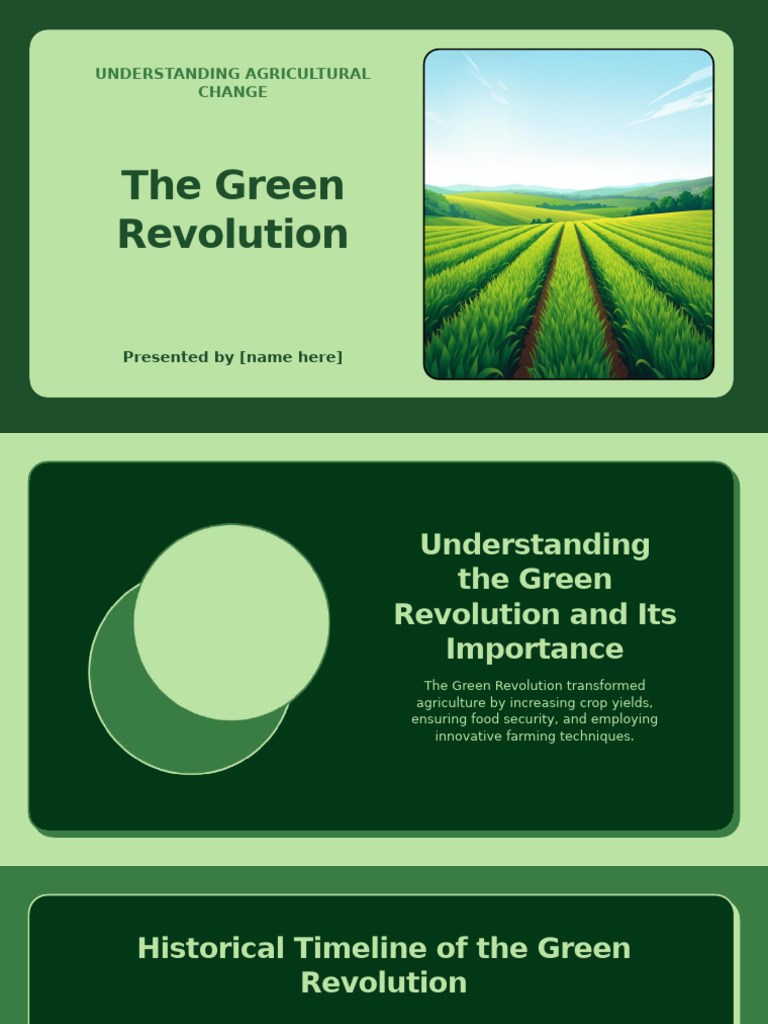 Presentation - The Green Revolution | PDF | Green Revolution | Agriculture