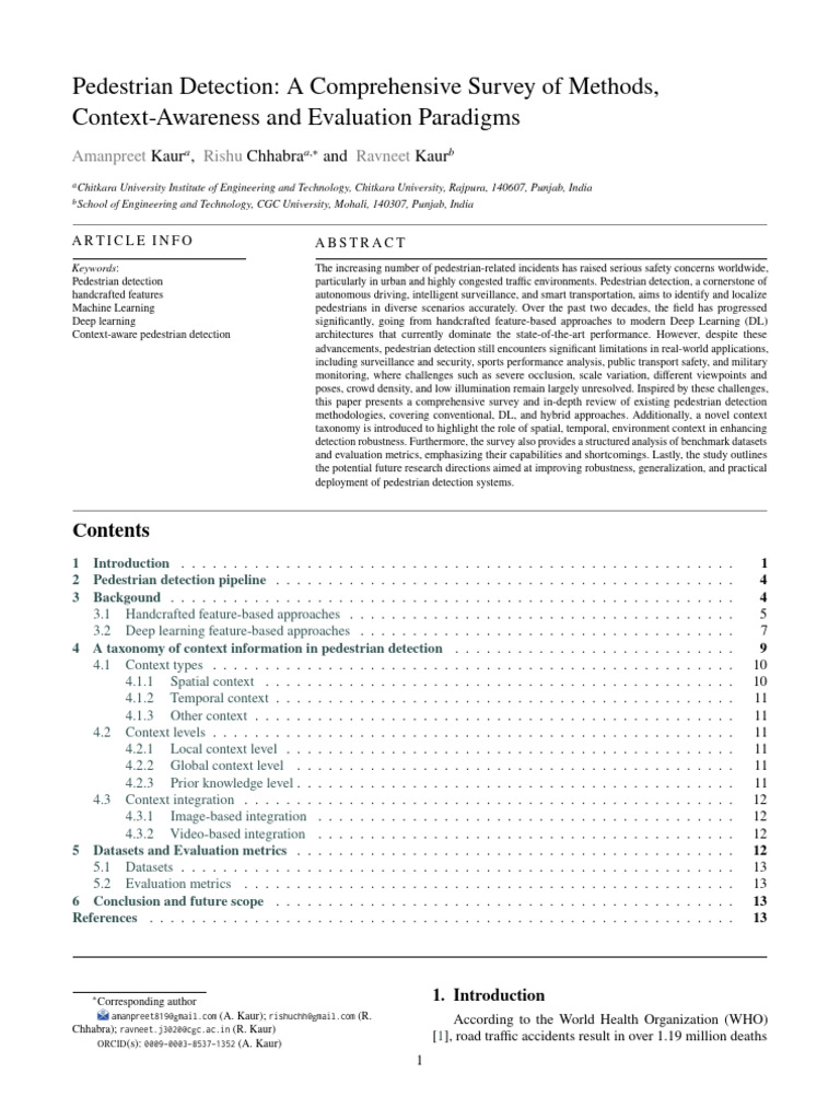 Pedestrian Detection Methods Survey | PDF