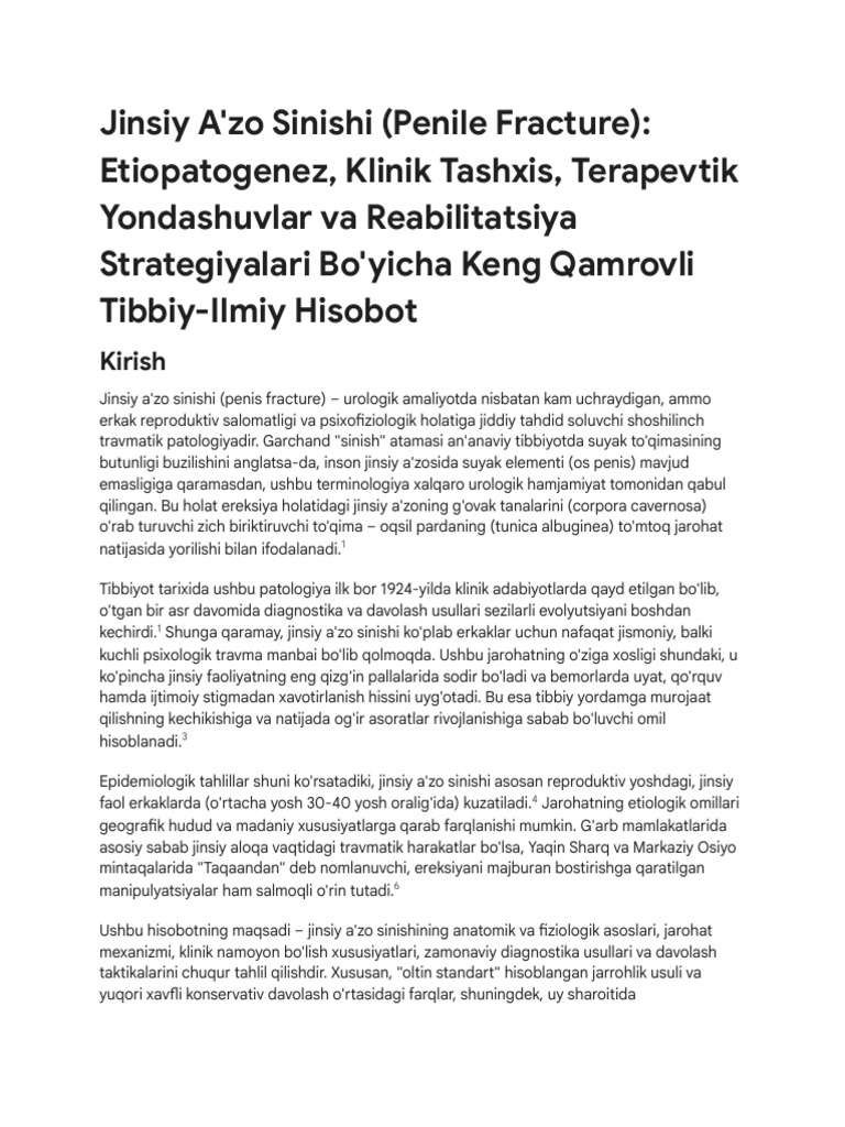 Jinsiy a'Zo Sinishi_ Sabablari Va Davolash | PDF