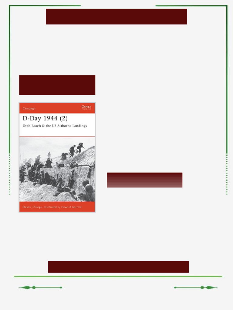 D Day 1944 2 Utah Beach and the Airborne Landings Steven J. Zaloga ...