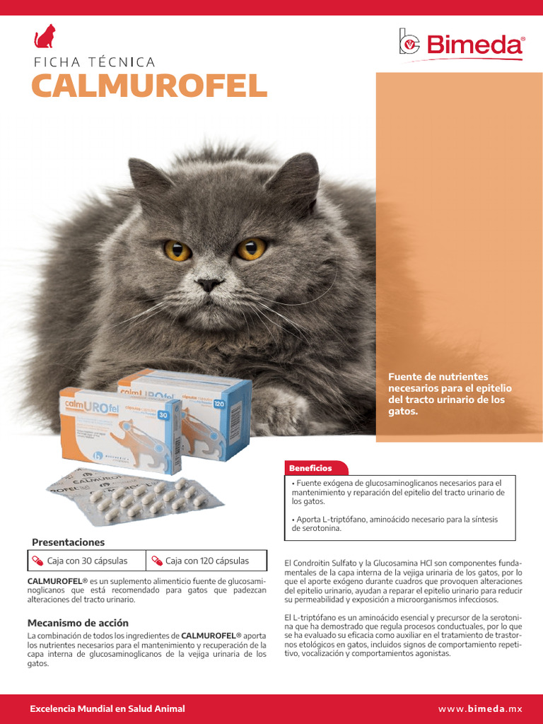 Suplemento Urinario para Gatos CALMUROFEL | PDF