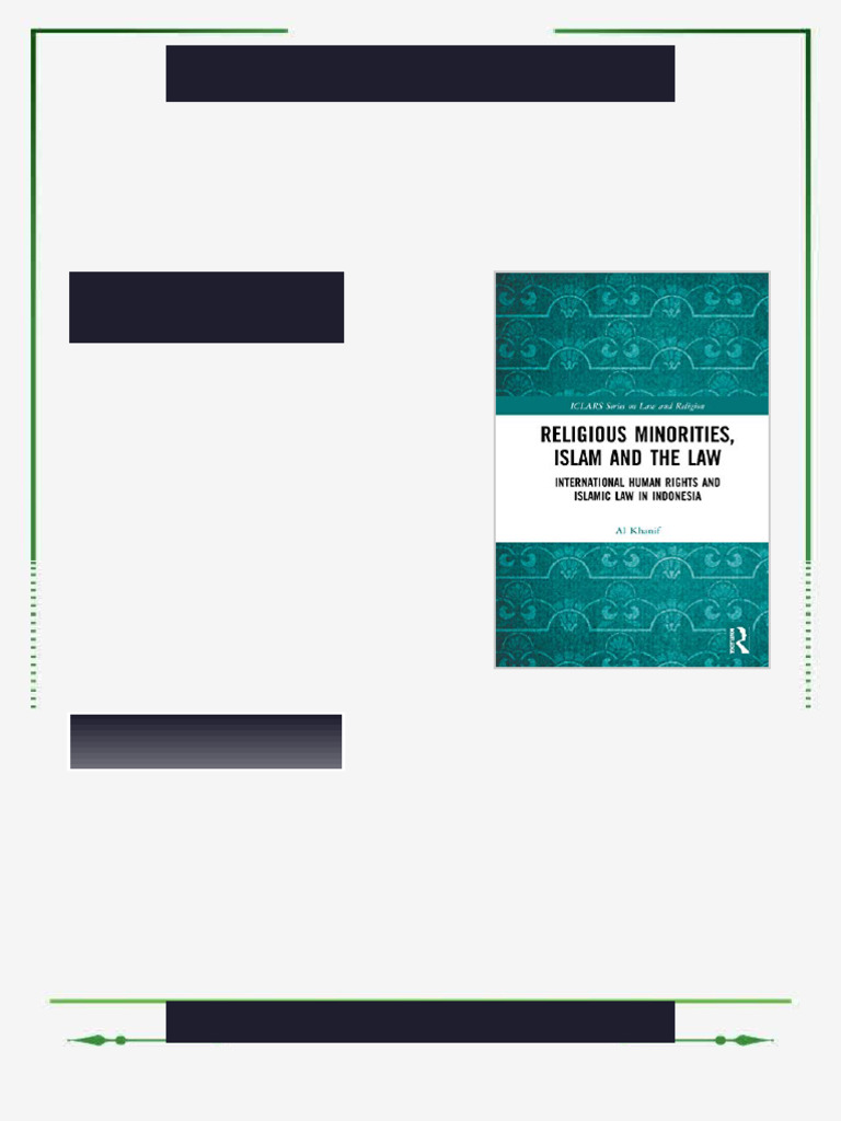 Religious Minorities, Islam and the Law: International Human Rights and ...
